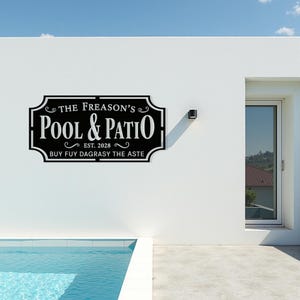 Personalized Pool and Patio Signs, Metal Signs, Custom Pool Signs, Pool ...