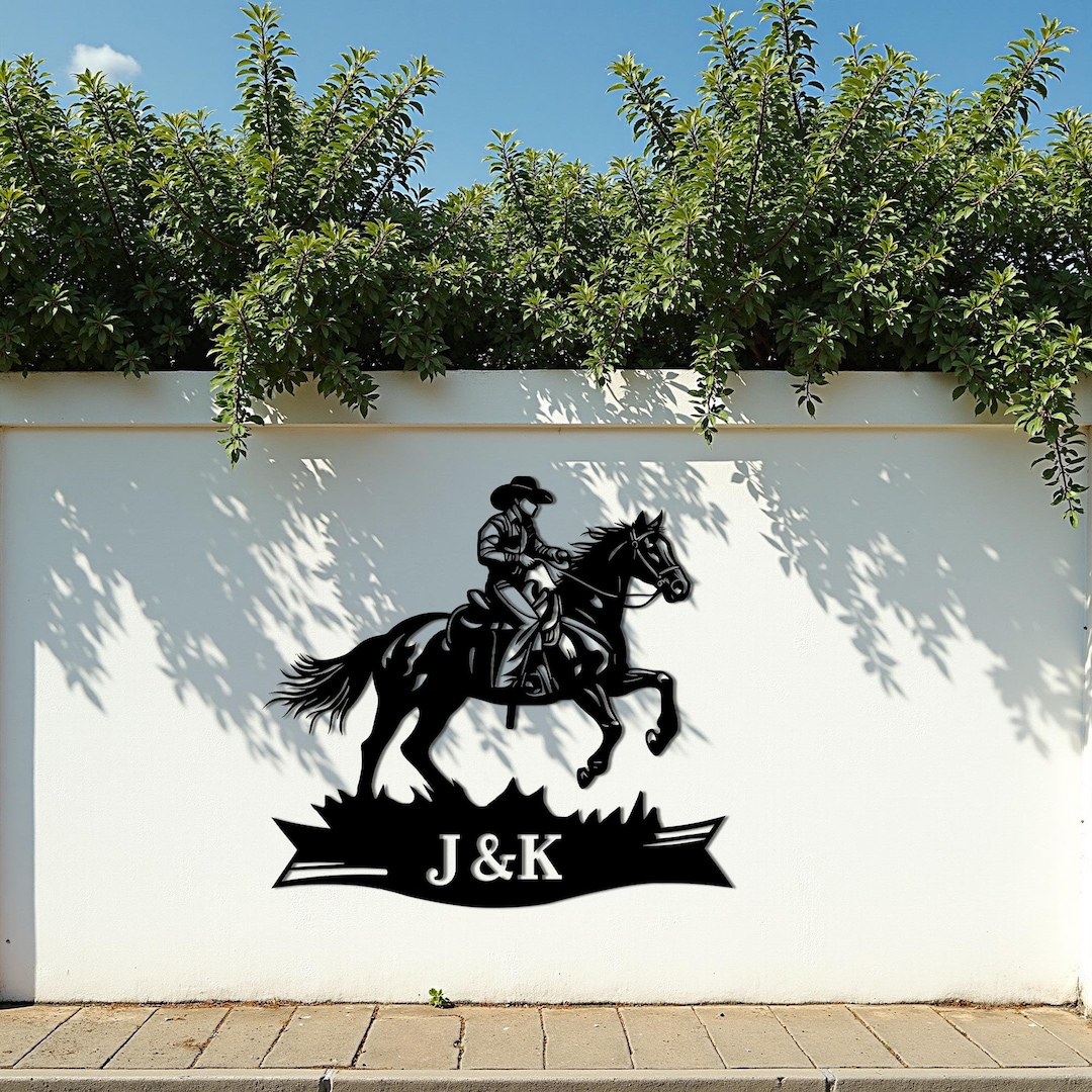 Custom Metal Horse Race Sign, Personalized Family Name Signs, Custom ...