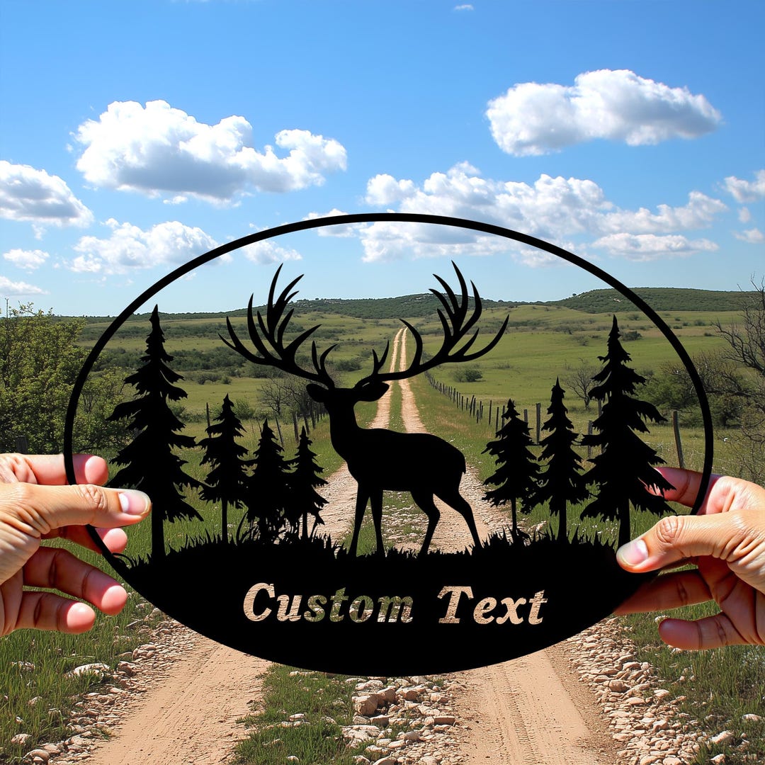 Custom Metal Deer Sign, Custom Yard Sign, Outdoor Metal Sign, Farm ...