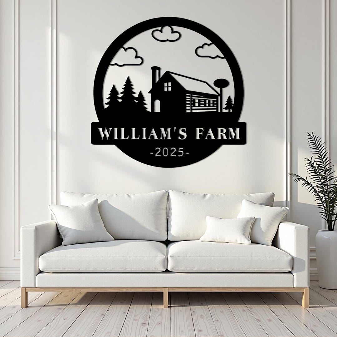Personalized Metal Farm Barn Sign, Custom Farm Sign, Metal Farm Sign ...