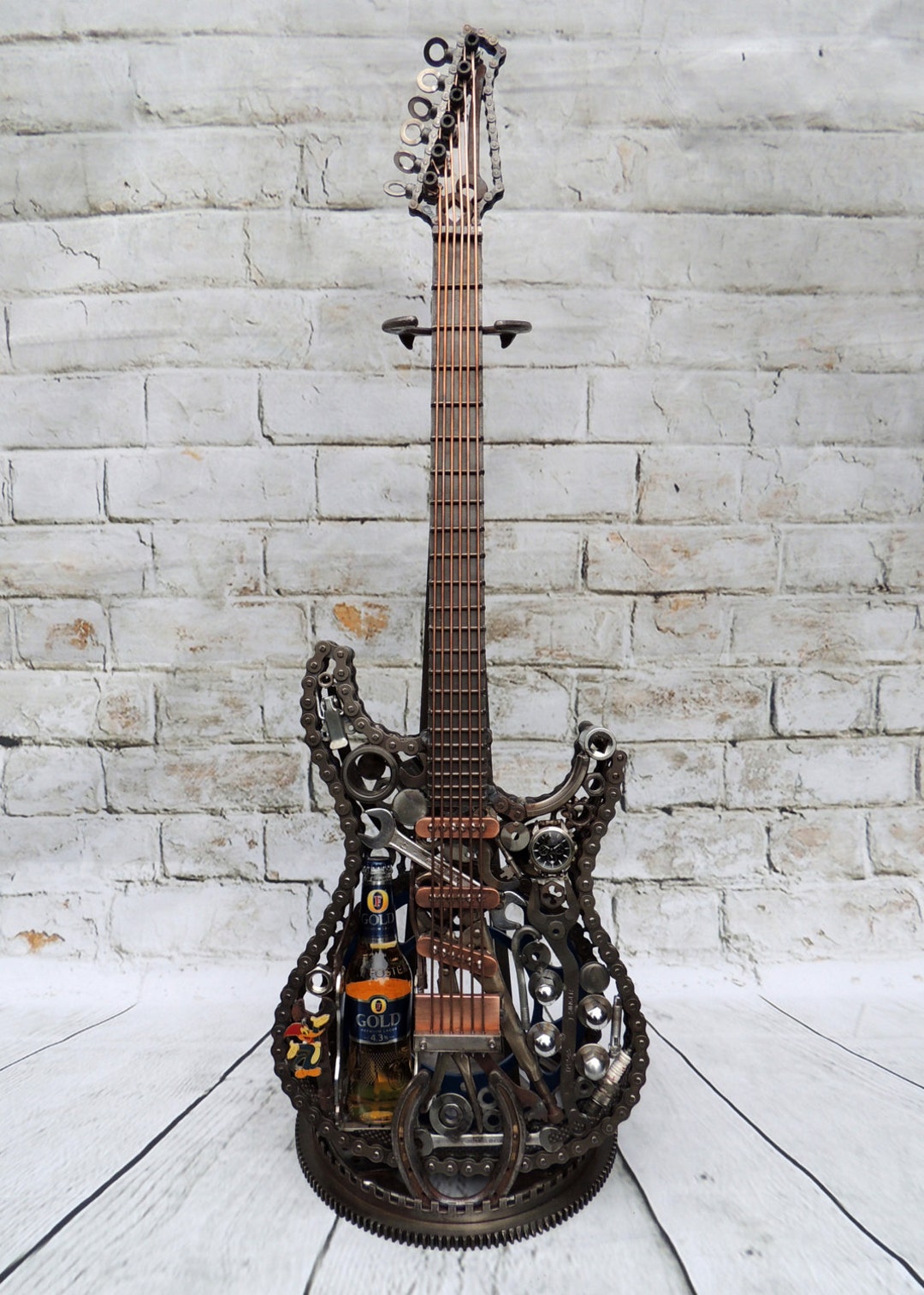 Metal Guitar Sculpture,fender Stratocaster Full Size. (sold Example of ...
