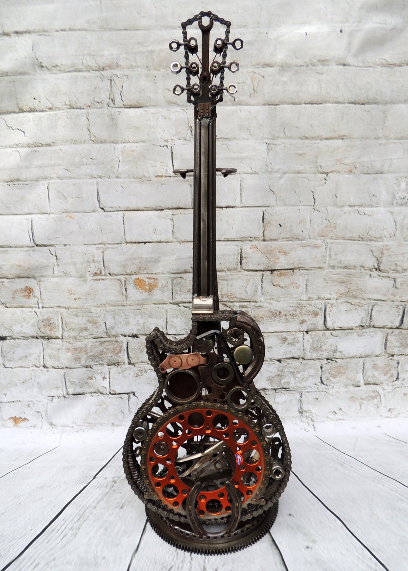 Metal Guitar Sculpture, Les Paul Full Size. ( Sold Example of What ...