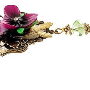 Vintage West German Resin Violet Necklace. Handmade Assemblage Jewelry ...