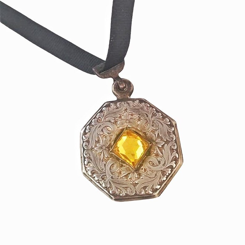 Antique Edwardian silver slide locket. Hexagon shape with | Etsy