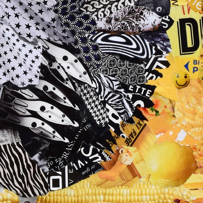 Hen, Chicken, Print, Farm Animals, Collage Art, Limited Edition ...