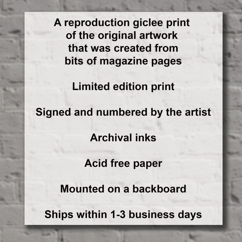 Hen, Chicken, Print, Farm Animals, Collage Art, Limited Edition ...