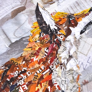Fox Wildlife Collage Art Giclee Print From Torn Paper - Etsy