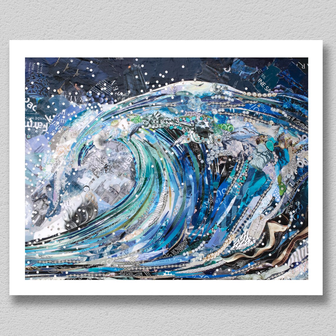 Ocean Wave 2 Collage Coastal Wall Art Print Giclee - Etsy