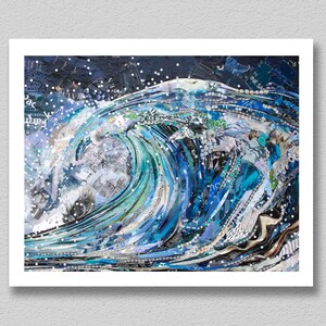 Ocean Wave #2 Collage Coastal Wall Art Print Giclee - Etsy