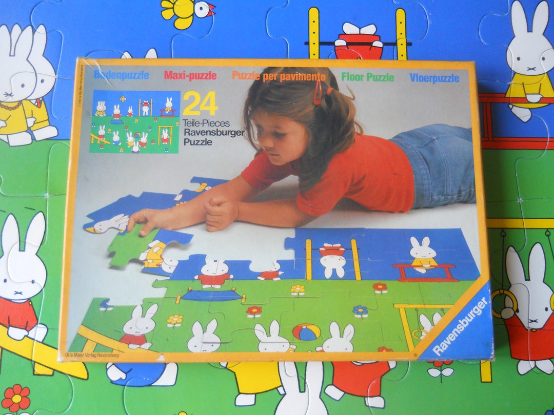 Dick Bruna Nientje miffy Floor Puzzle playground Ravensburger Vintage ...