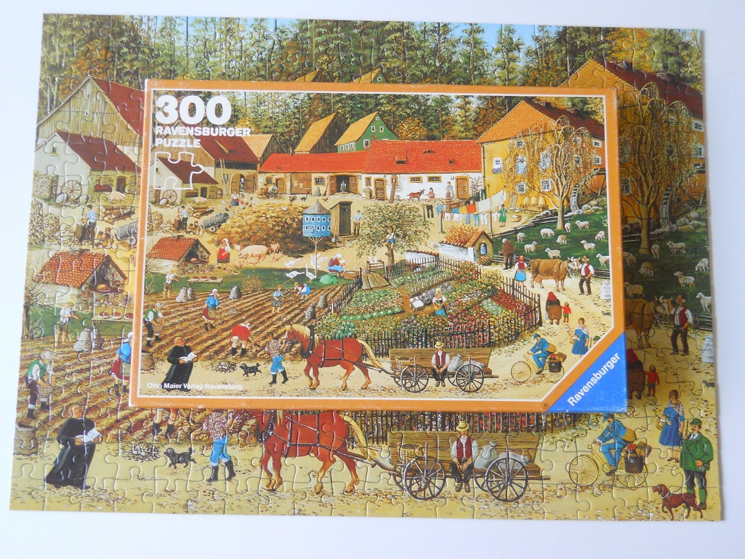 New Ravensburger Vintage Puzzle big Farm Hidden Object Design ...
