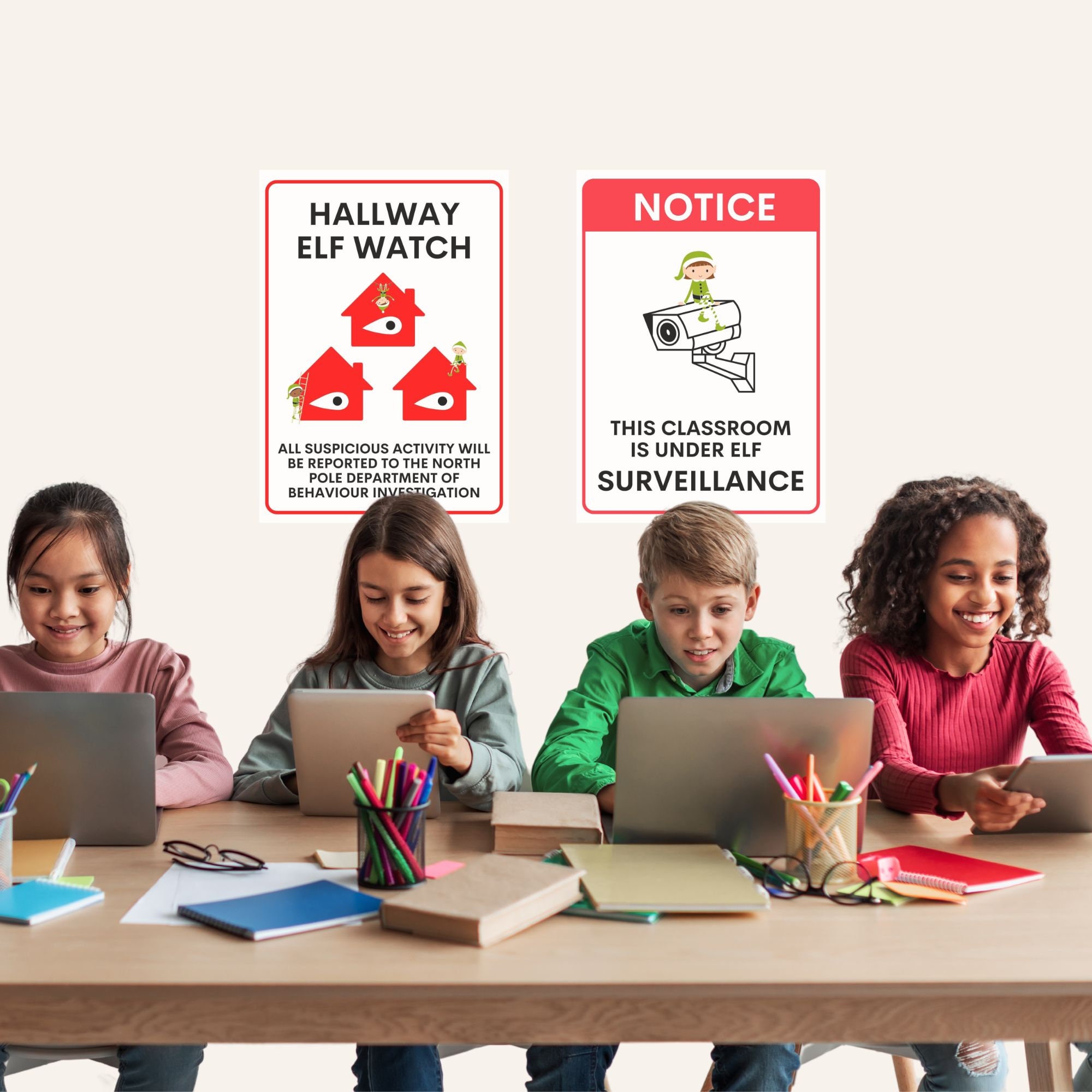 SCHOOL ELF SECURITY Pack for Teachers, Elf on the Shelf Pack, Classroom ...