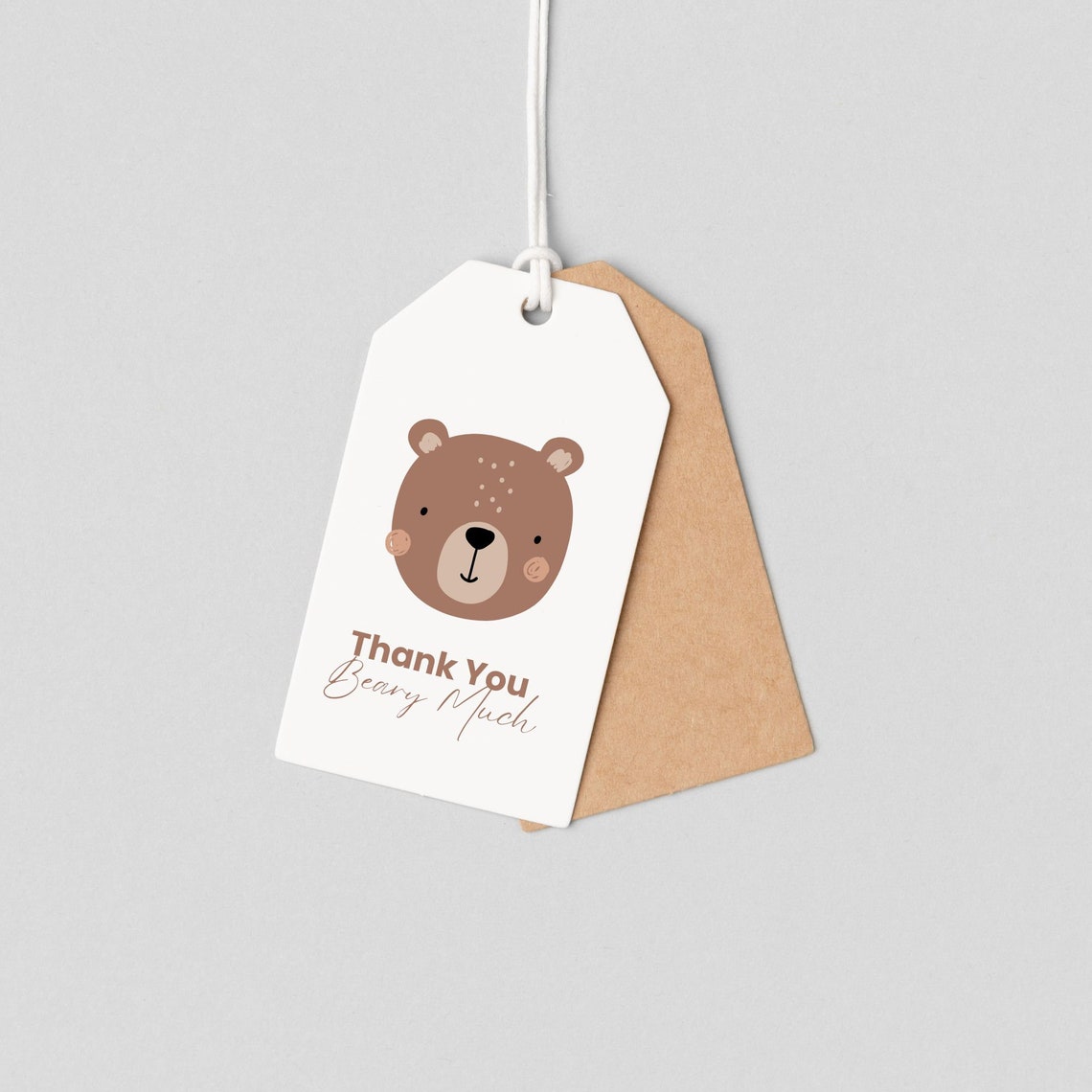 Bear Birthday Party Thank You Gift Tags - Etsy