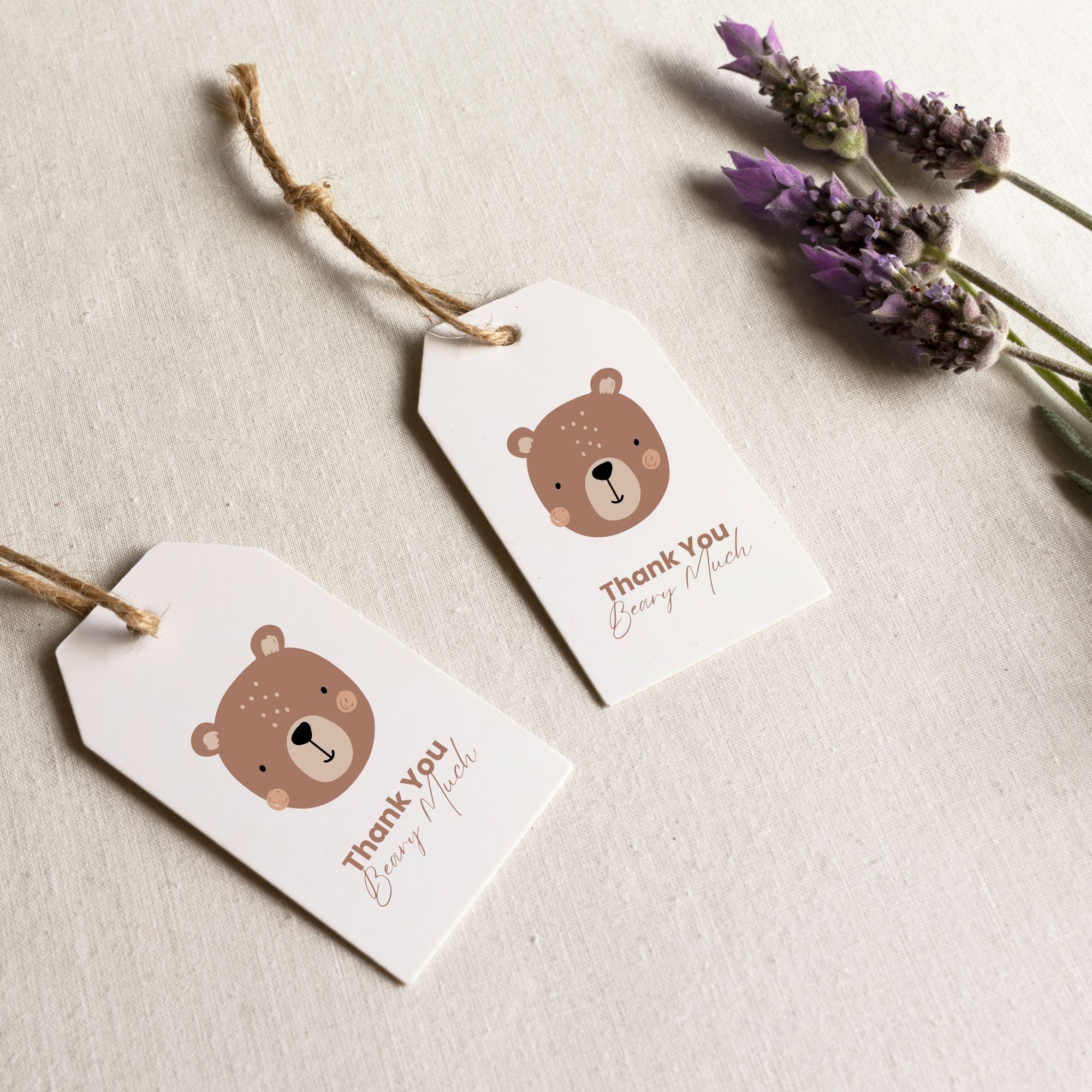 Bear Birthday Party Thank You Gift Tags - Etsy