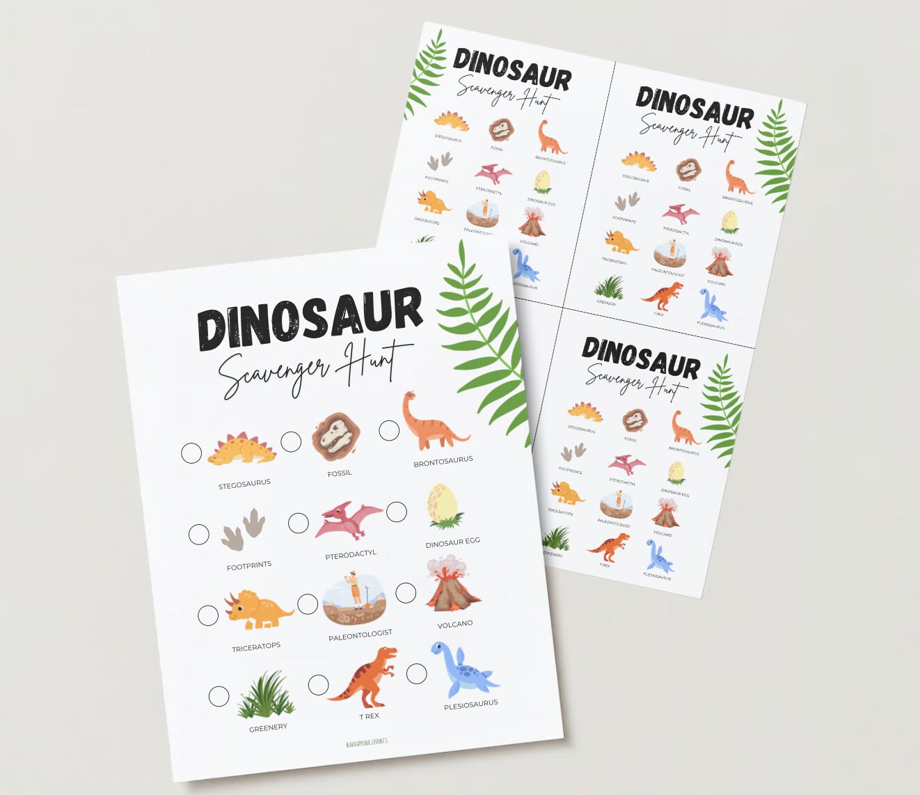 Dinosaur Scavenger Hunt | Kids Dinosaur Game | Scavenger Hunt | Dino ...