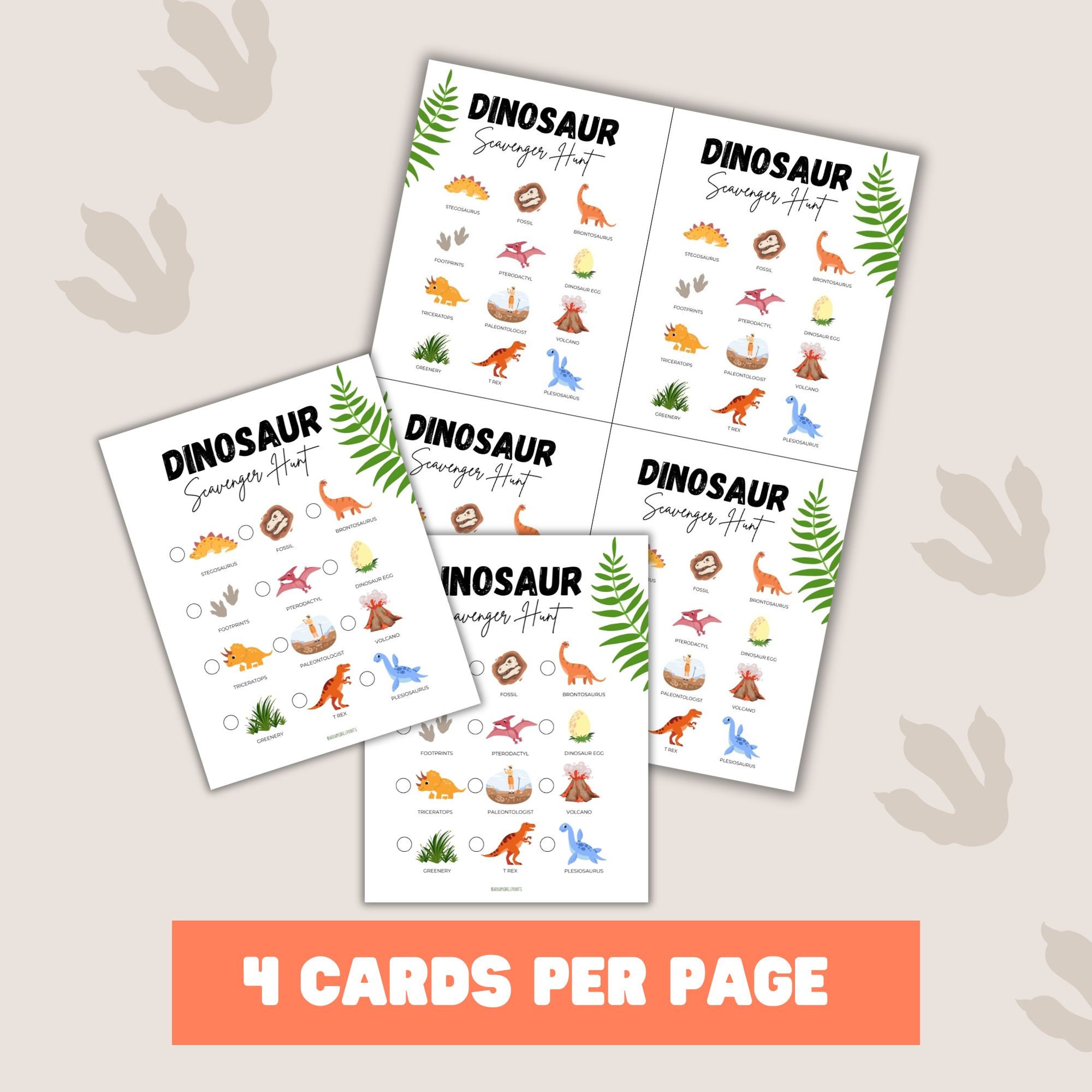 Dinosaur Scavenger Hunt | Kids Dinosaur Game | Scavenger Hunt | Dino ...