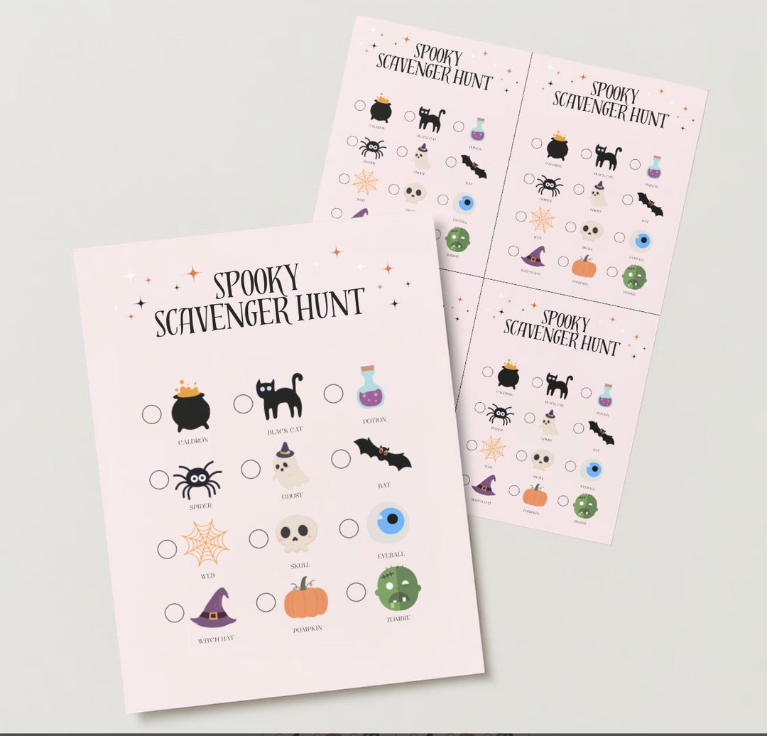 Spooky Scavenger Hunt, Halloween Party Games, Halloween Game Ideas ...