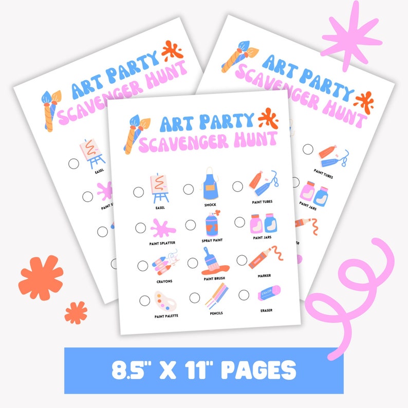 Art Party Birthday Games | Kids Paint Party Games | Paint Party ...