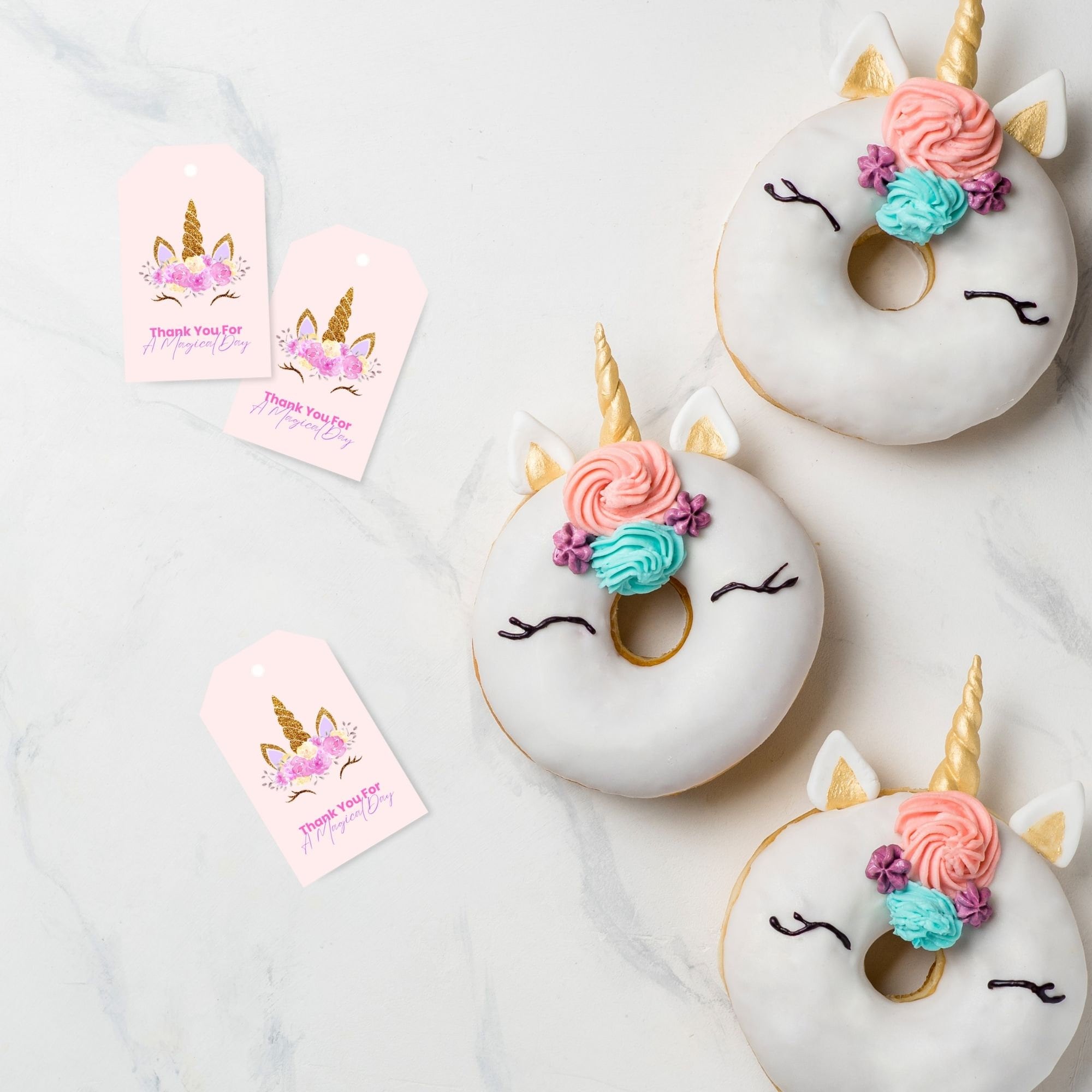 Unicorn Party Gift Tag Unicorn Thank You Tag Thanks for A - Etsy
