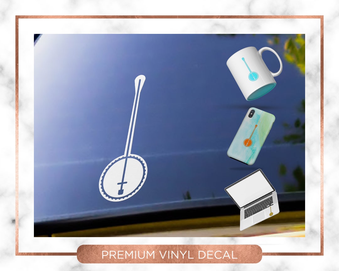 Vinyl Banjo Decal | Banjo Window Sticker | Banjo Computer Sticker ...
