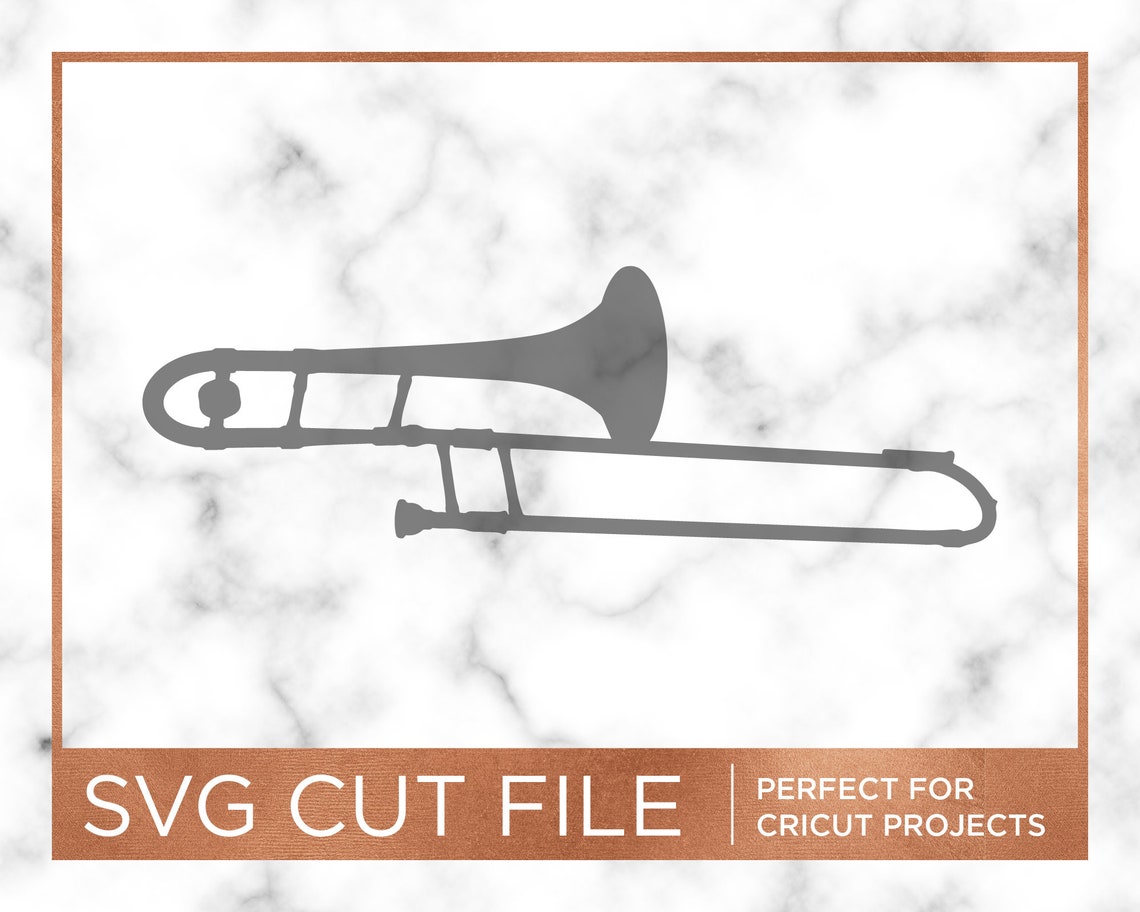 Trombone SVG Cut File Trombone Silhouette Trombone Clipart | Etsy