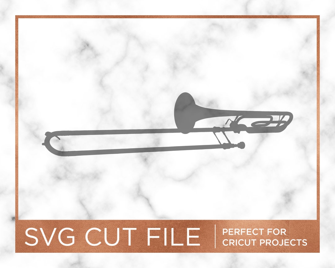 Trombone SVG Cut File Trombone Silhouette Trombone Clipart Cricut ...
