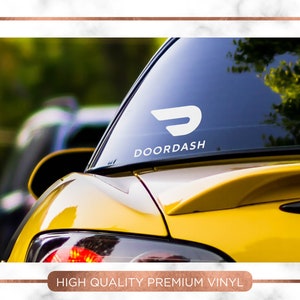 Doordash Car Decal | Doordash Delivery Driver | Vinyl Decal | Car ...