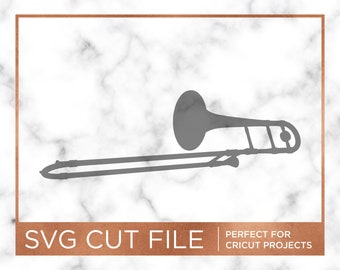 Trombone SVG Cut File Trombone Silhouette Trombone Clipart | Etsy