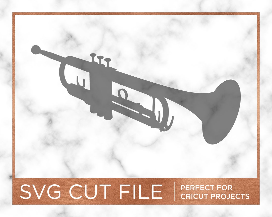 Trumpet SVG Cut File | Trumpet Silhouette | Trumpet Clipart | Cricut ...