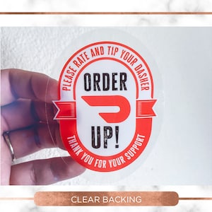 Doordash Dasher Delivery Driver Stickers | Bag Stickers | Order up ...
