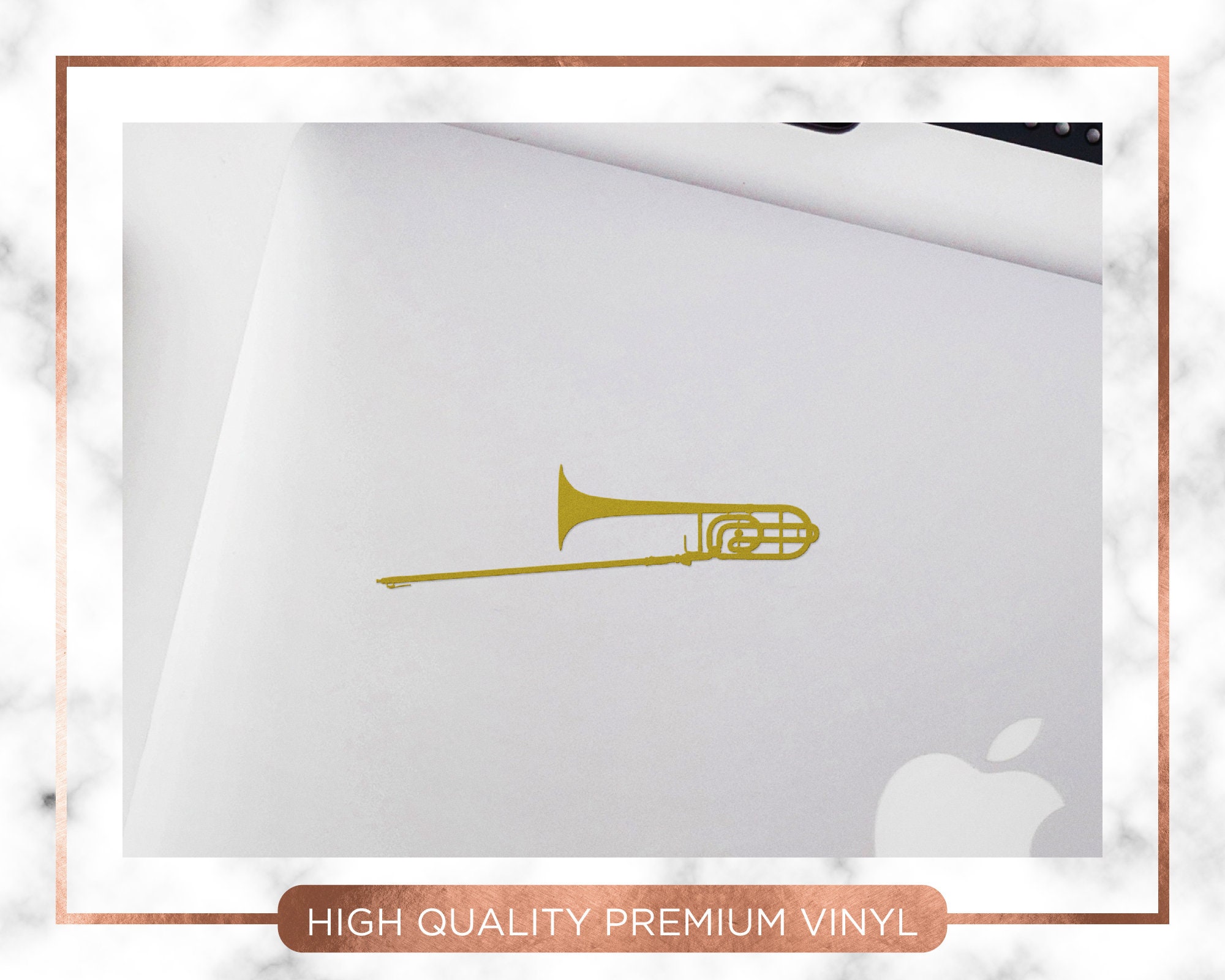 Realistic Vinyl Trombone Decal Trombone Window Sticker | Etsy