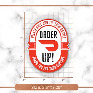 Doordash Dasher Delivery Driver Stickers | Bag Stickers | Order up ...