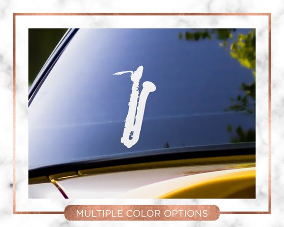 Vinyl Bari Saxophone Decal Saxophone Window Sticker - Etsy