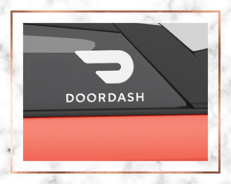 Doordash Car Decal Doordash Delivery Driver Vinyl Decal | Etsy