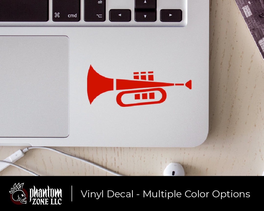 Trumpet Decal: Musical Vinyl Sticker for Trumpet Players & Enthusiasts ...