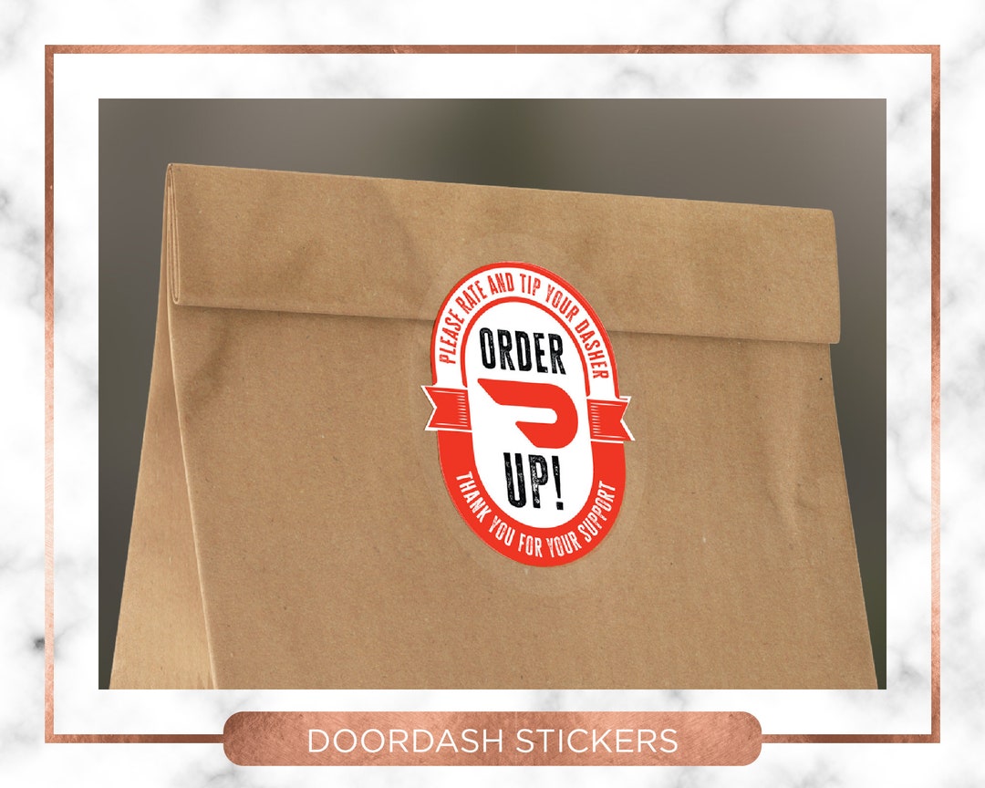 Doordash Dasher Delivery Driver Stickers | Bag Stickers | Order up ...