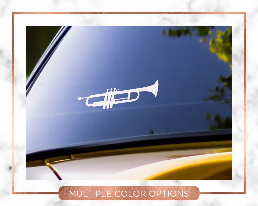 Realistic Trumpet Decal | Trumpet Player Gift | Vinyl Decal | Water ...