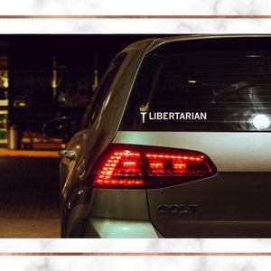 Libertarian Torch Logo Car Decal Libertarian Bumper Sticker | Etsy