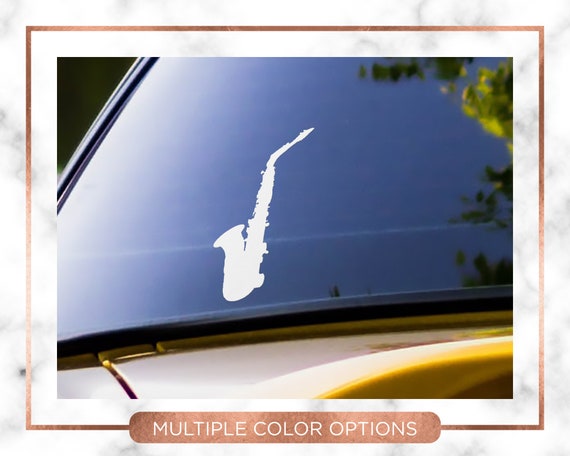 Vinyl Saxophone Decal Saxophone Window Sticker Saxophone | Etsy