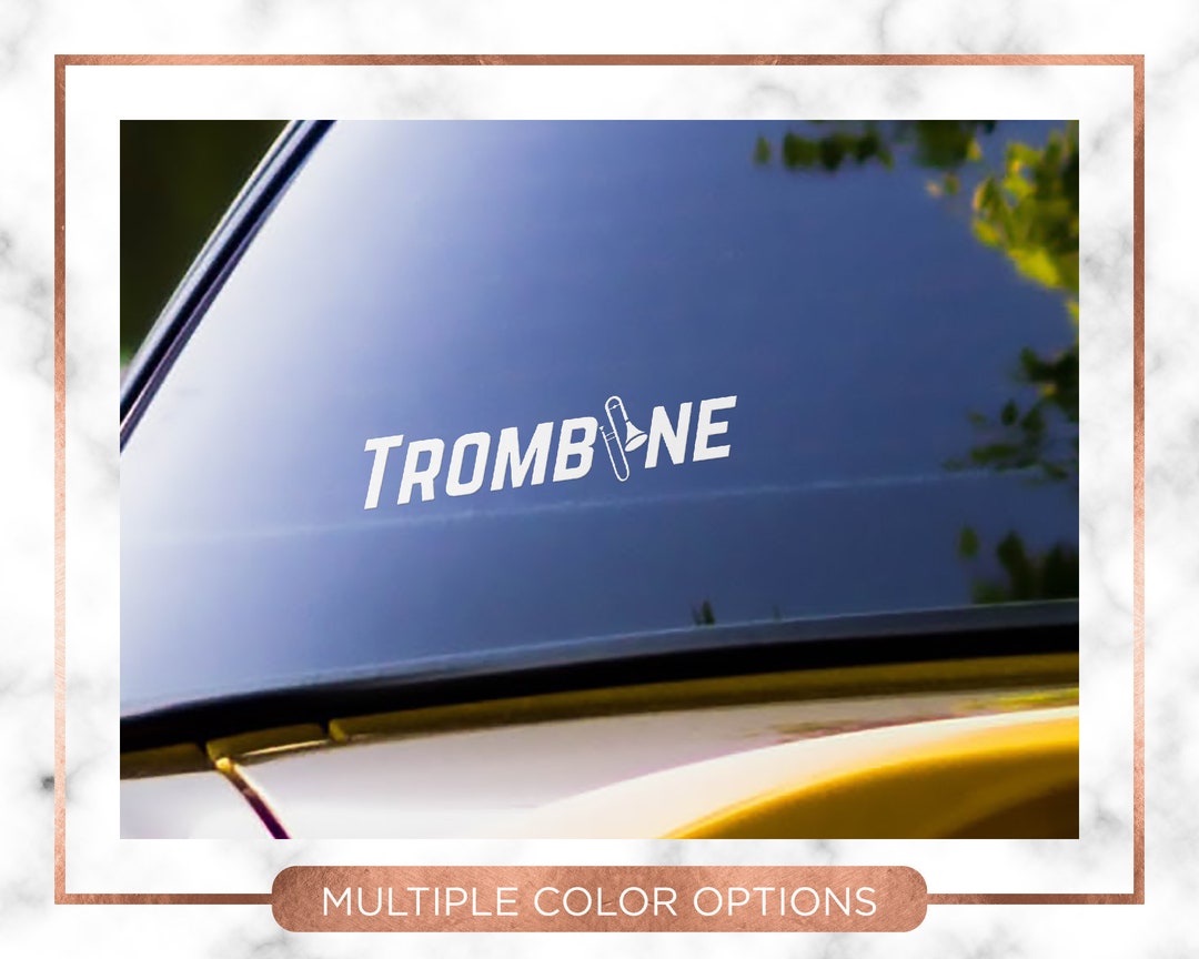 Vinyl Trombone Decal | Trombone Window Sticker | Trombone Computer ...