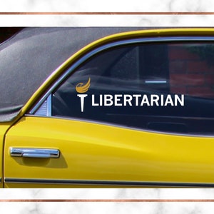 Libertarian Torch Logo Car Decal Libertarian Bumper Sticker - Etsy