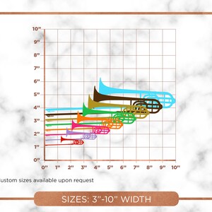 Realistic Vinyl Trombone Decal | Trombone Window Sticker | Trombone ...