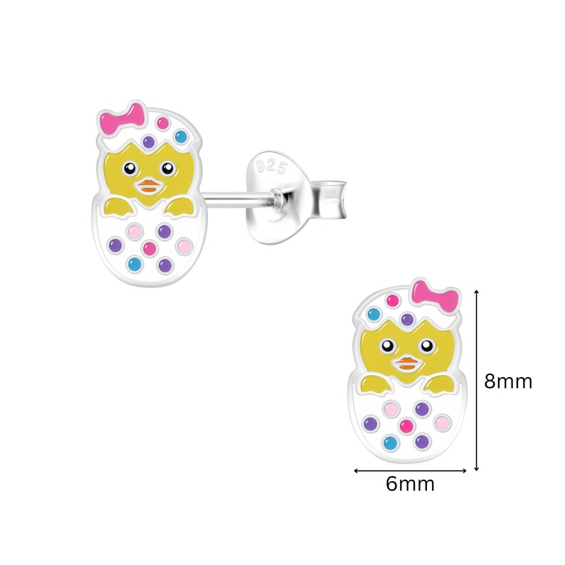 Easter Baby Chick Egg Stud Earrings | Girls Earrings | Toddler Earrings ...