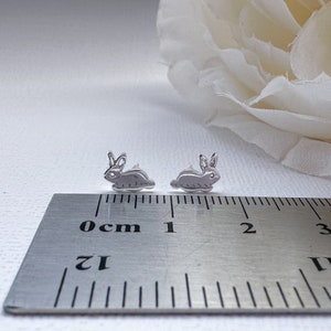 Sterling Silver Bunny Earrings | Rabbit Stud Earrings | Kids Earrings ...