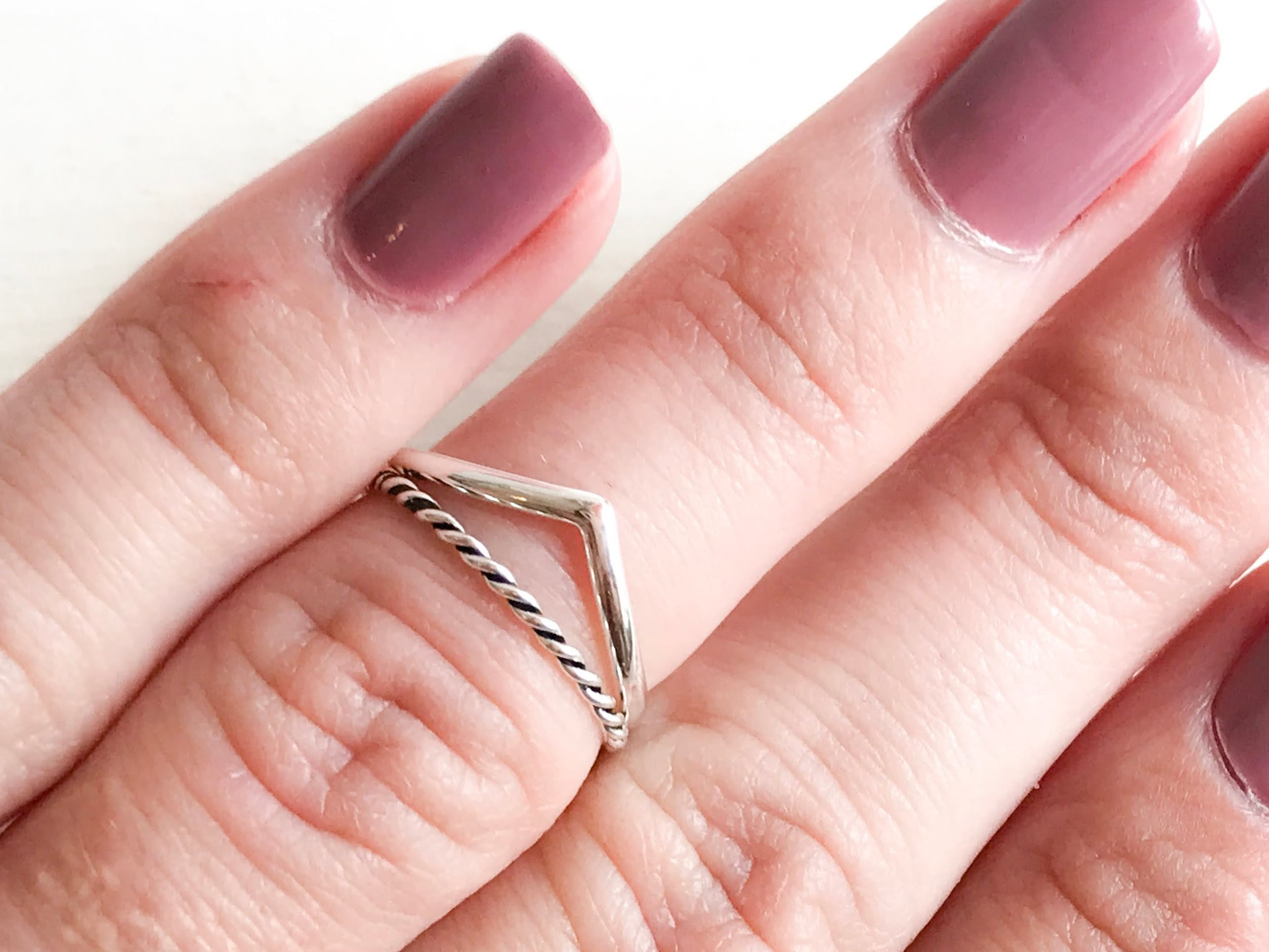 Chevron Ring Silver Chevron Ring V Ring Sterling Silver - Etsy