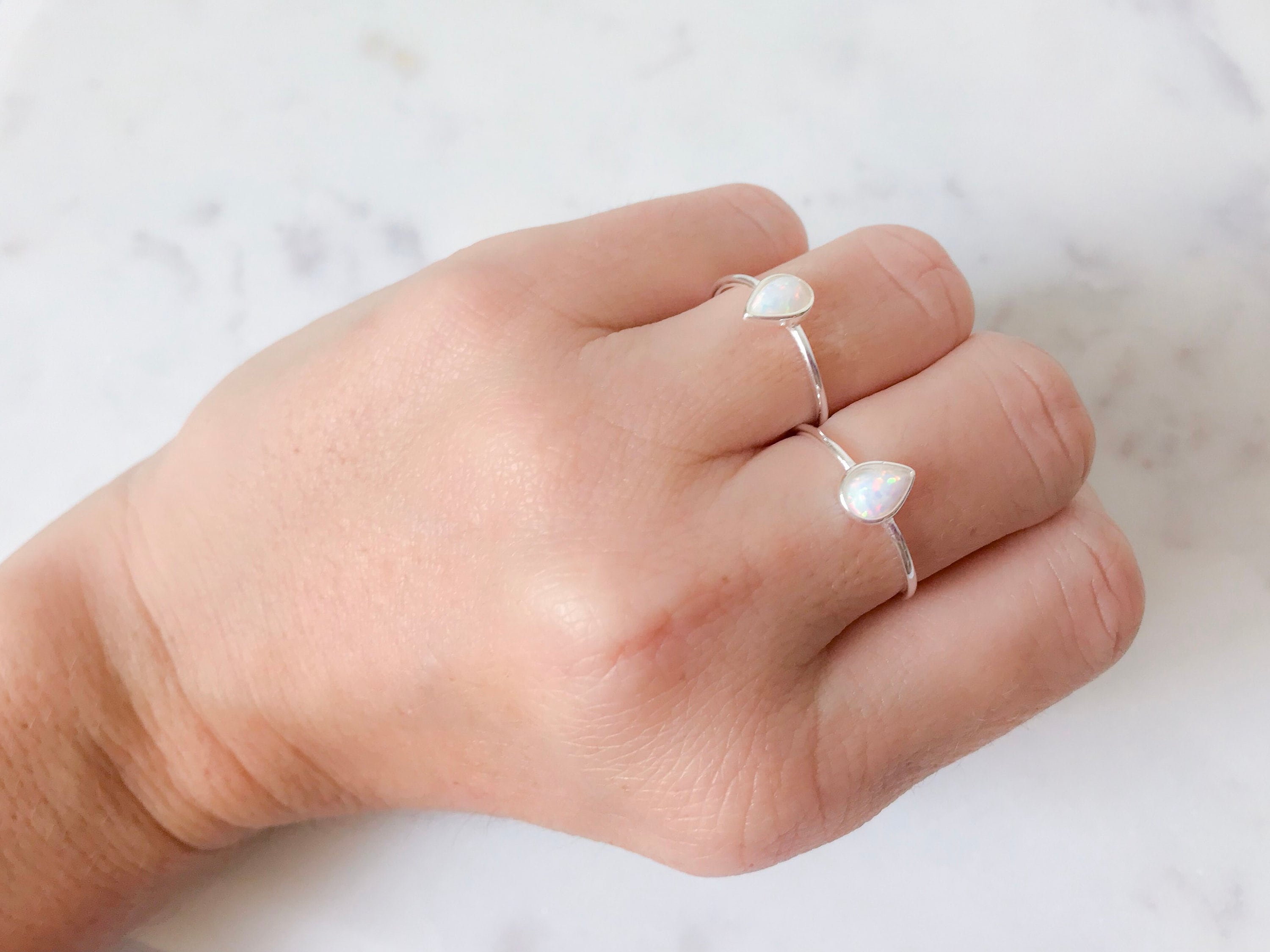 Opal Tear Drop Ring Ring for Women Opal Ring Tear Drop | Etsy