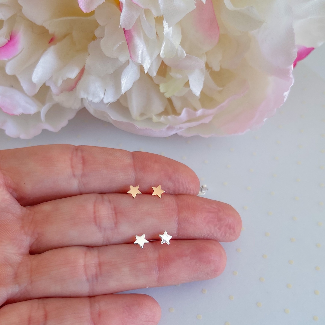 Tiny Star Stud Earrings | Gold Earrings | Small Star Earrings ...