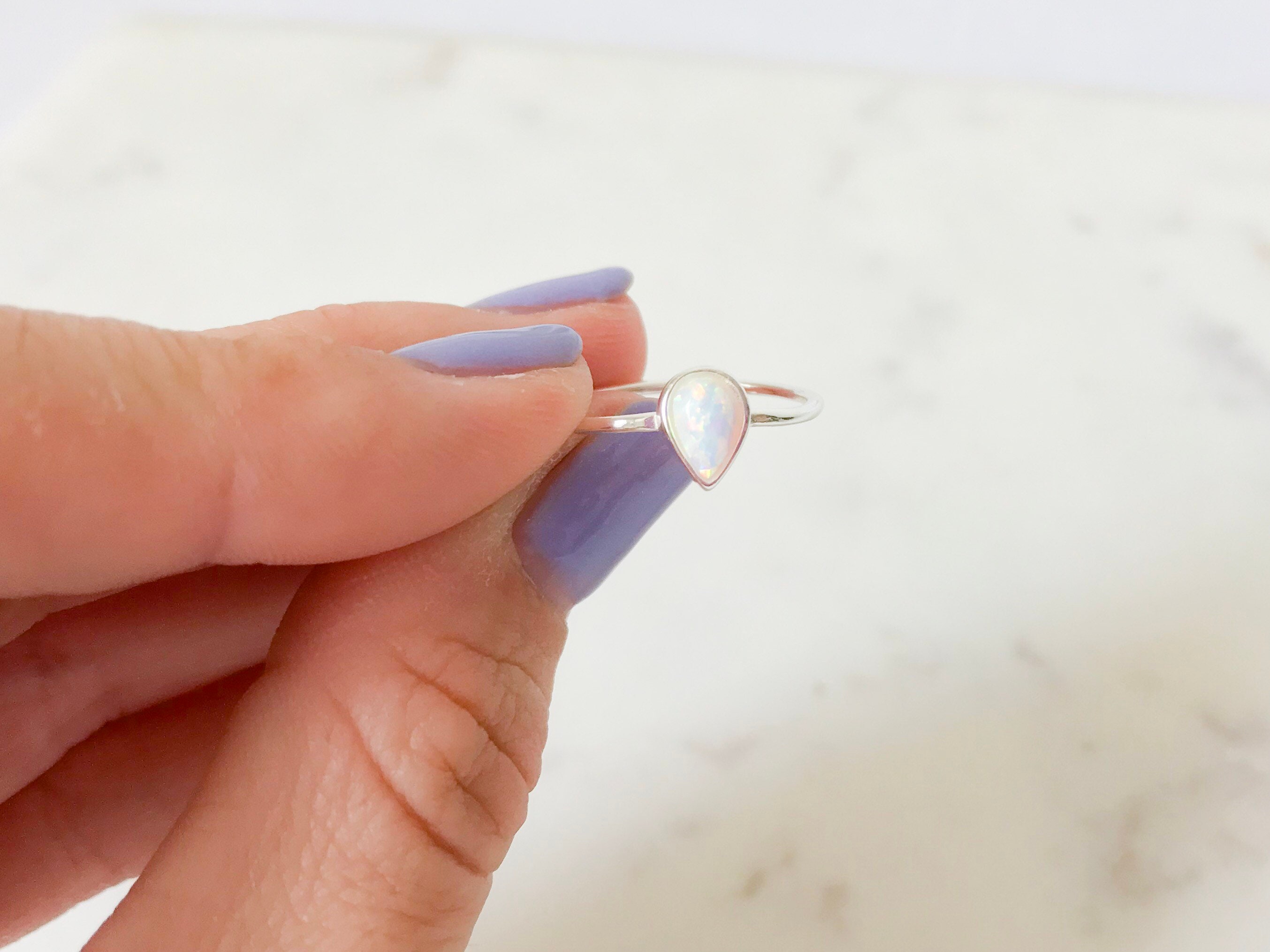 Opal Tear Drop Ring Ring for Women Opal Ring Tear Drop | Etsy