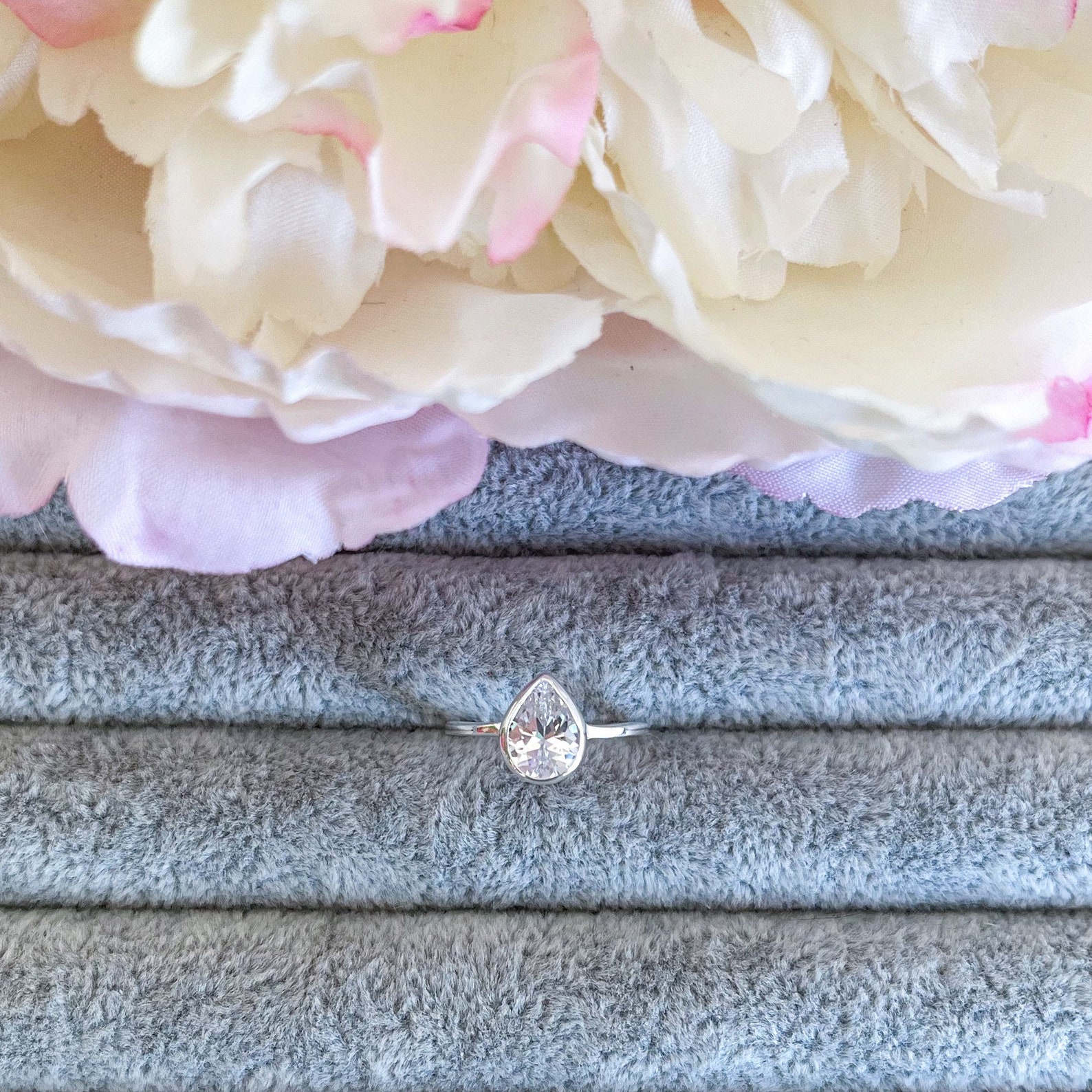 Tear Drop Ring Ring for Women Sterling Silver Ring - Etsy