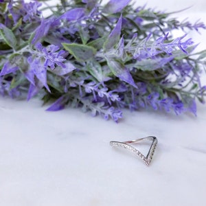 Pointed V Shaped Chevron 925 Sterling Silver Ring | Silver Band Ring ...